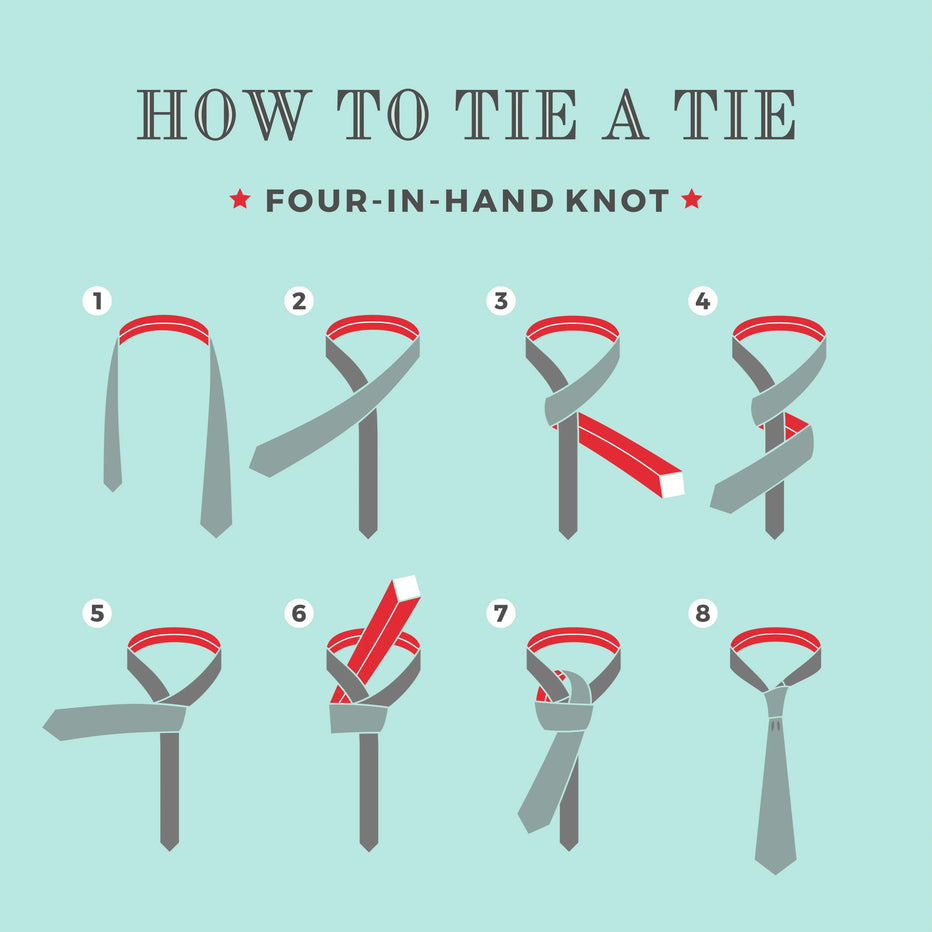 How to Tie a Four-in-Hand Knot: Step-by-Step Guide – Crossrow London